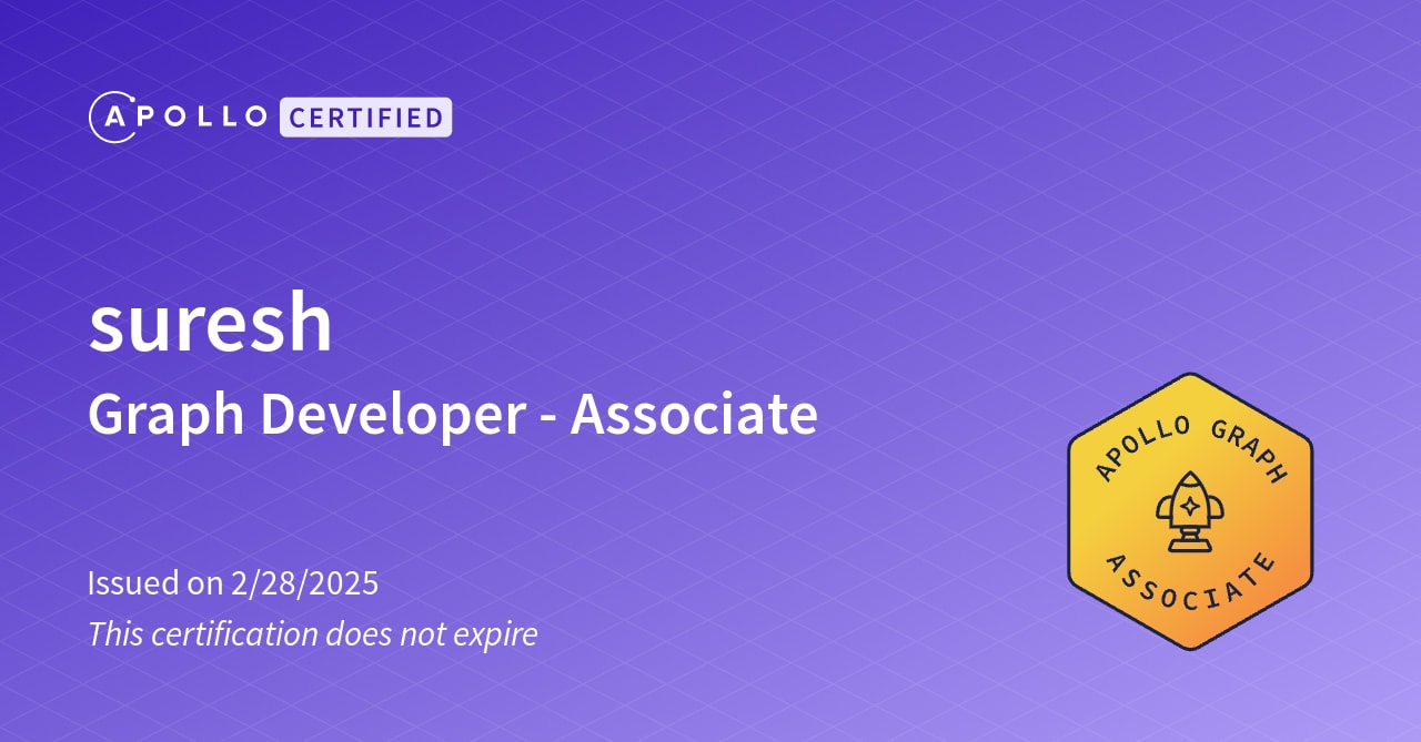 Developer certification - GraphQL Tutorials Developer certification - GraphQL Tutorials